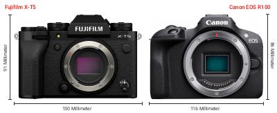 Fujifilm X-T5 vs. Canon EOS R100 im Systemkamera-Vergleich