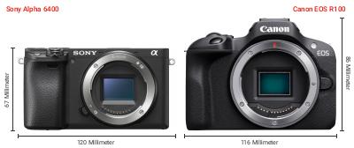 Sony Alpha 6400 vs. Canon EOS R100 im Systemkamera-Vergleich